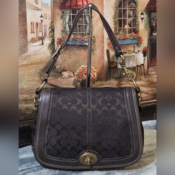 Coach | Bags | Coach Legacy Signature Flap Shoulder Bag | Poshmark
